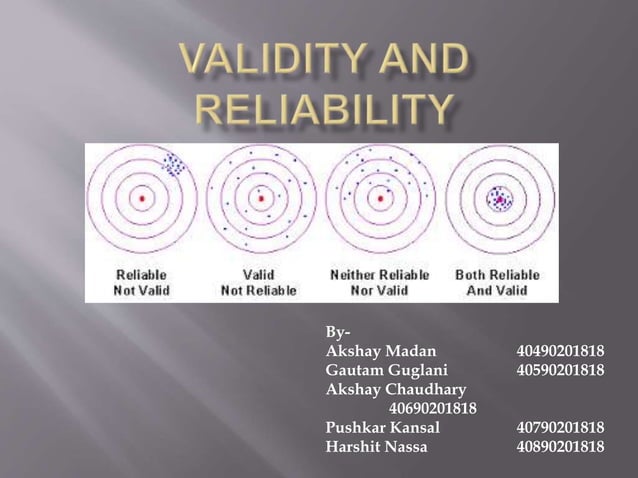 Validity and reliability | PPTX