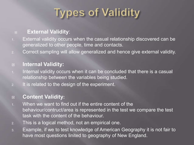 Validity and reliability | PPTX