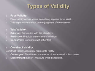 Validity and reliability | PPTX