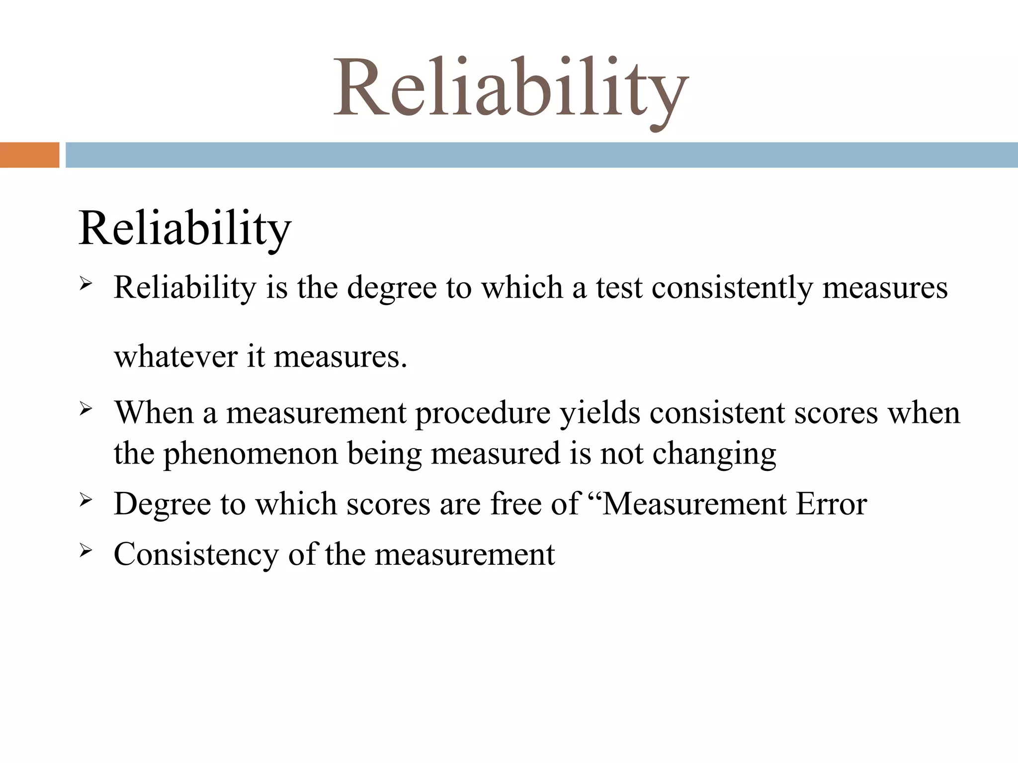 Validity and Reliability | PPT