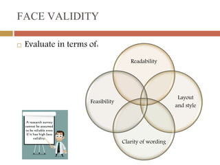 Validity and reliability of questionnaires | PPTX