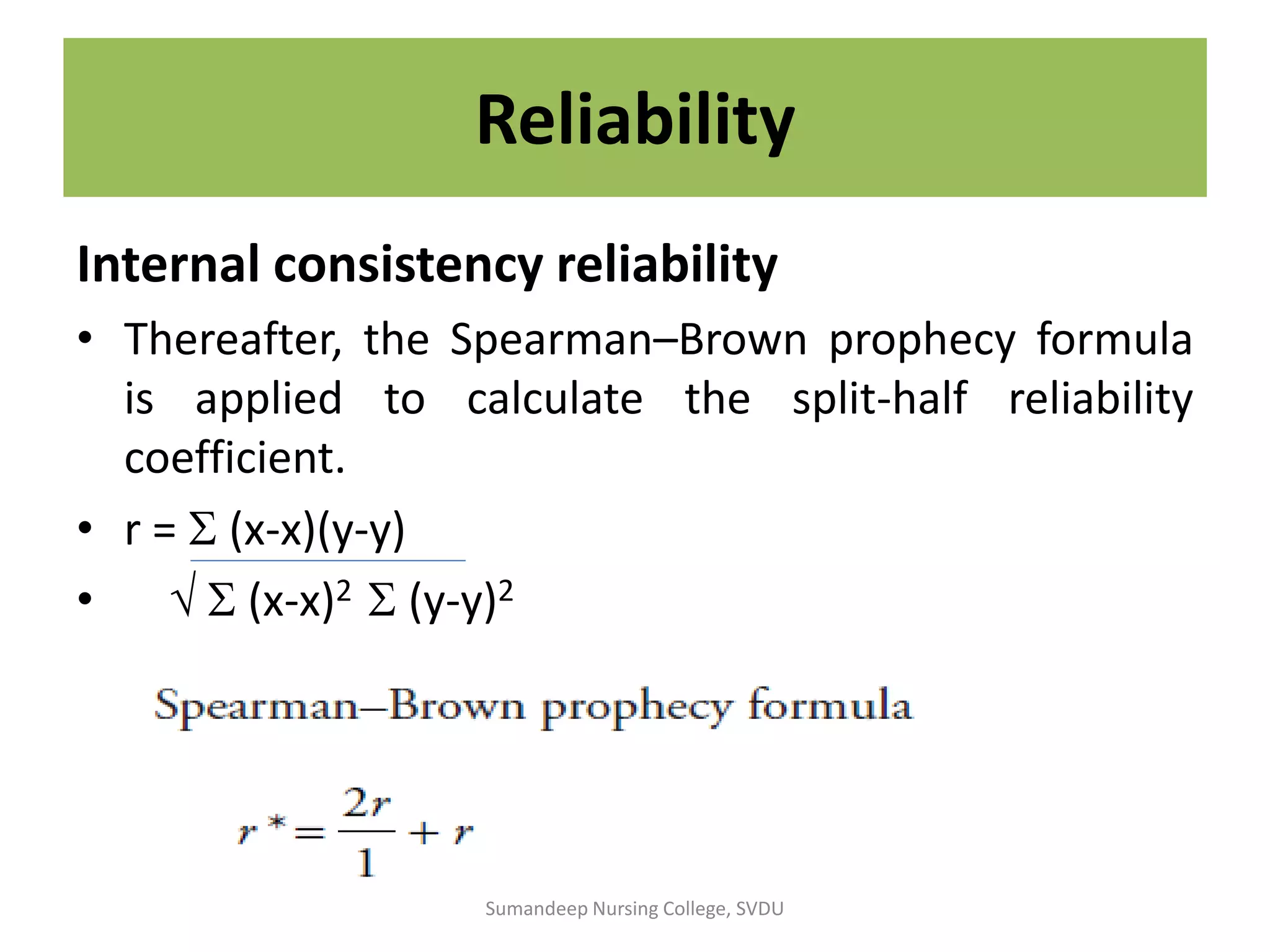 Validity and reliability of the instrument | PDF