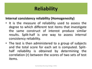 Validity and reliability of the instrument | PDF