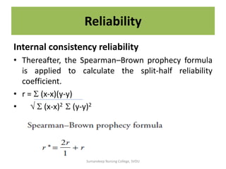 Validity and reliability of the instrument | PDF