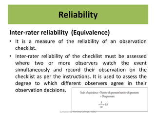 Validity and reliability of the instrument | PDF