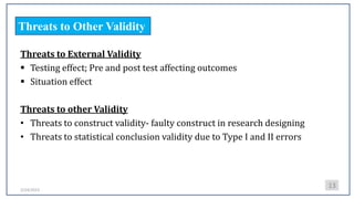 Validity and Reliability Threats and appropriate tool.pptx