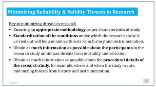 Validity and Reliability Threats and appropriate tool.pptx