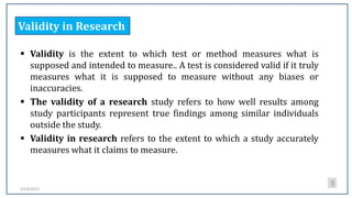 Validity and Reliability Threats and appropriate tool.pptx