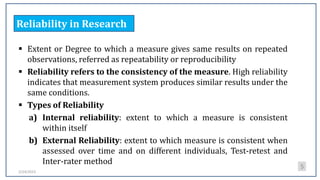 Validity and Reliability Threats and appropriate tool.pptx