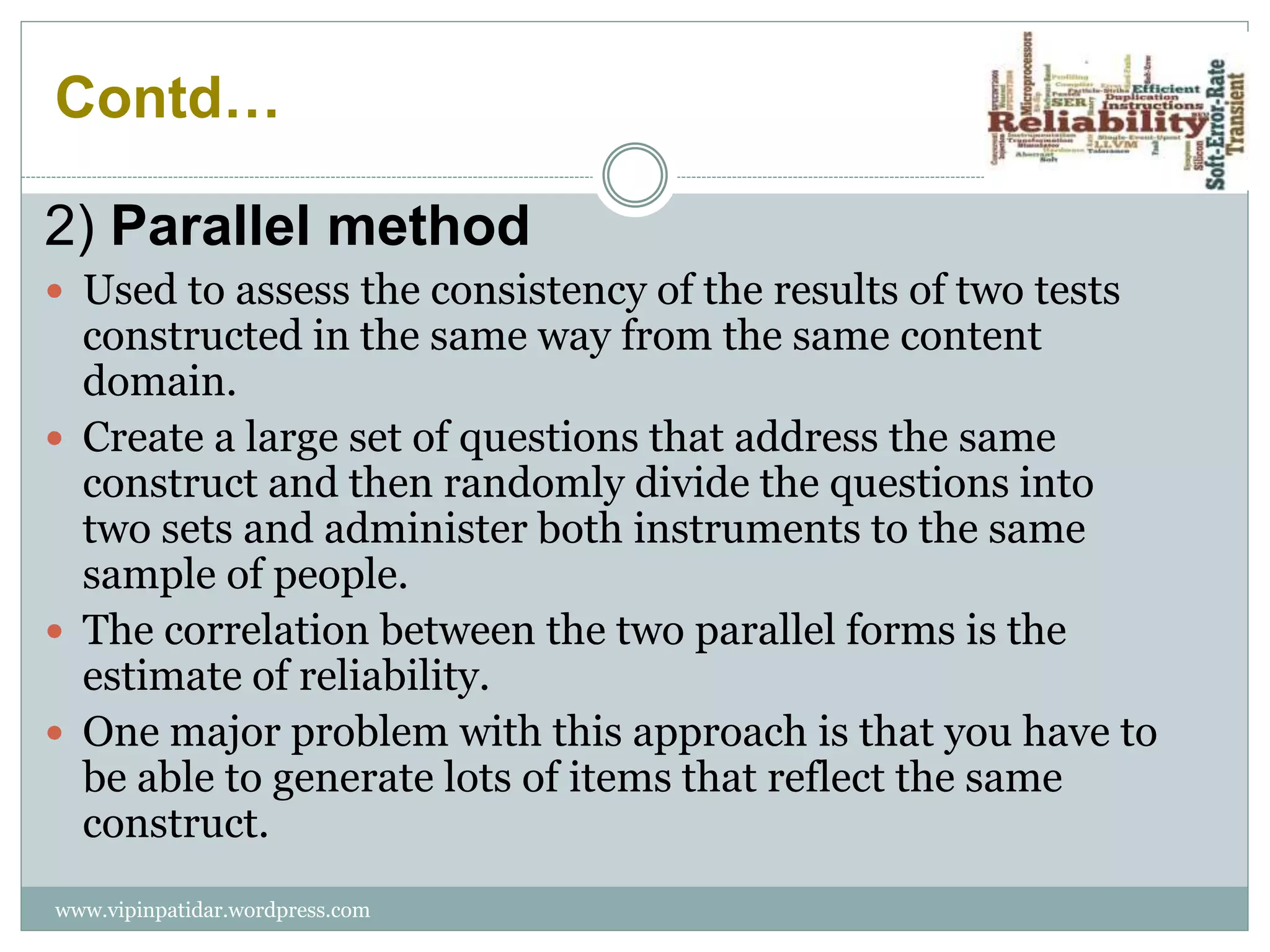 Validity and reliability_vipin | PPSX