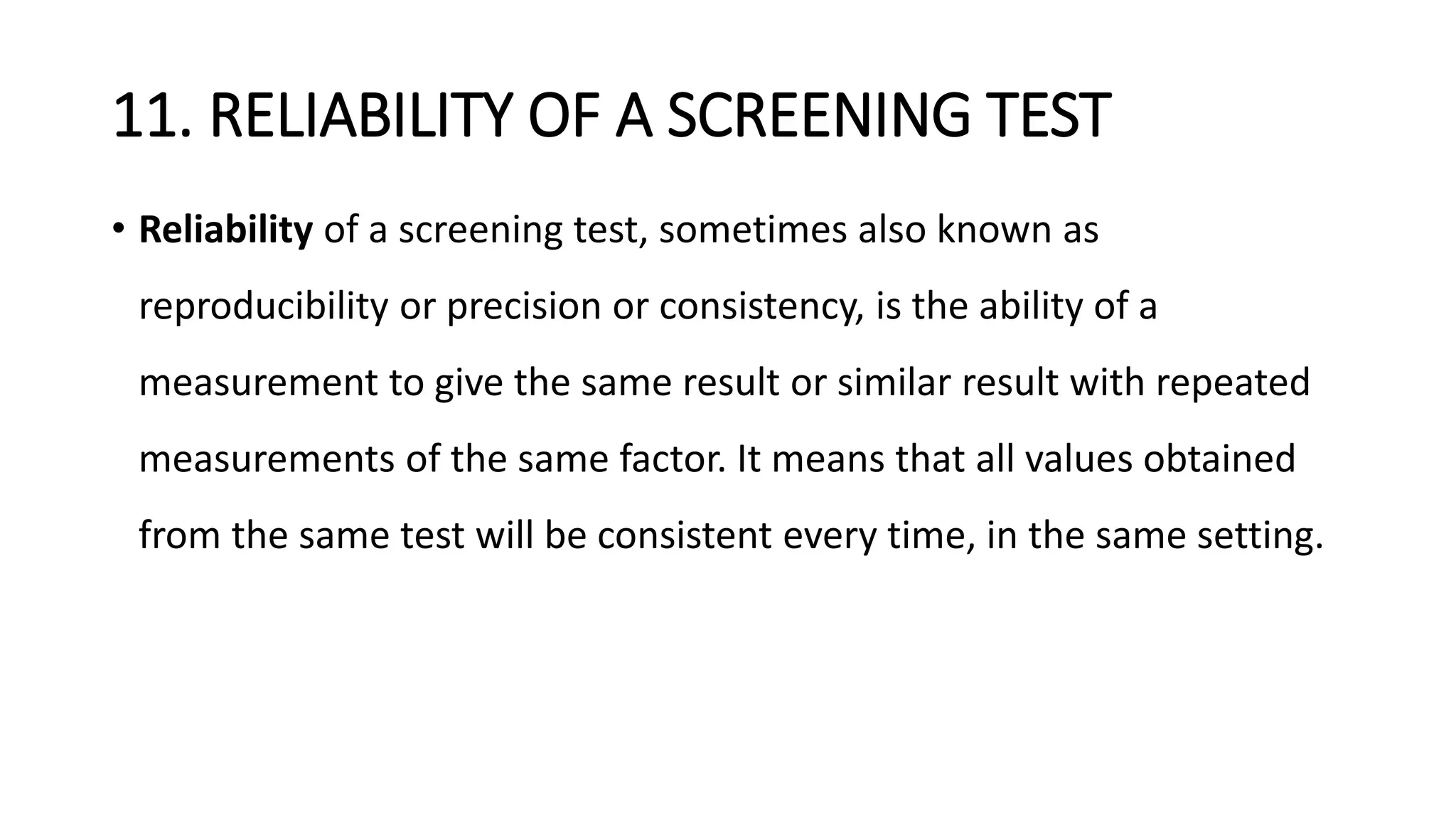 VALIDITY AND RELIABLITY OF A SCREENING TEST seminar 2.pptx