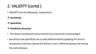 VALIDITY AND RELIABLITY OF A SCREENING TEST seminar 2.pptx