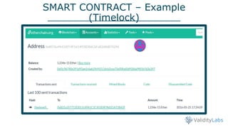 Introduction to blockchain and smart contracts | PPTX