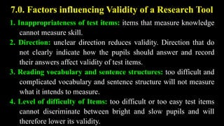 Validity of a Research Tool | PPTX
