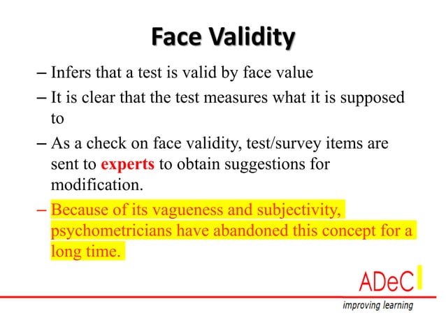 Questionnaire and Instrument validity | PDF | Educational Assessment ...