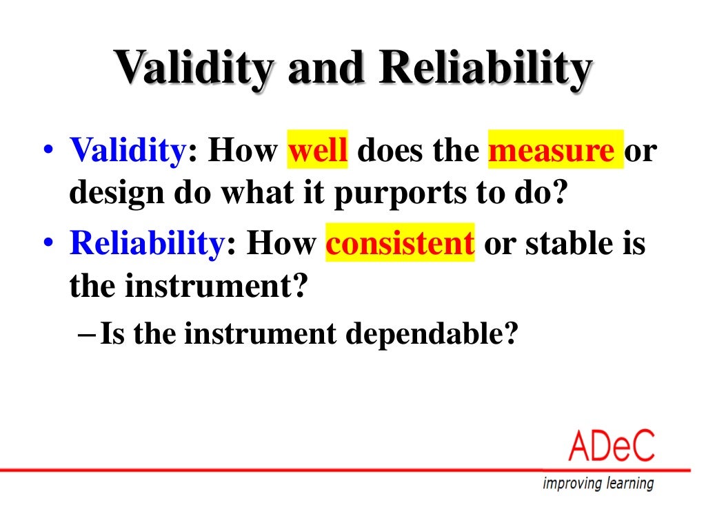 Questionnaire and Instrument validity