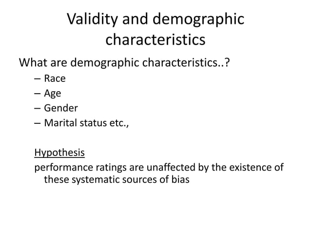 Validity in performance appraisal | PPT