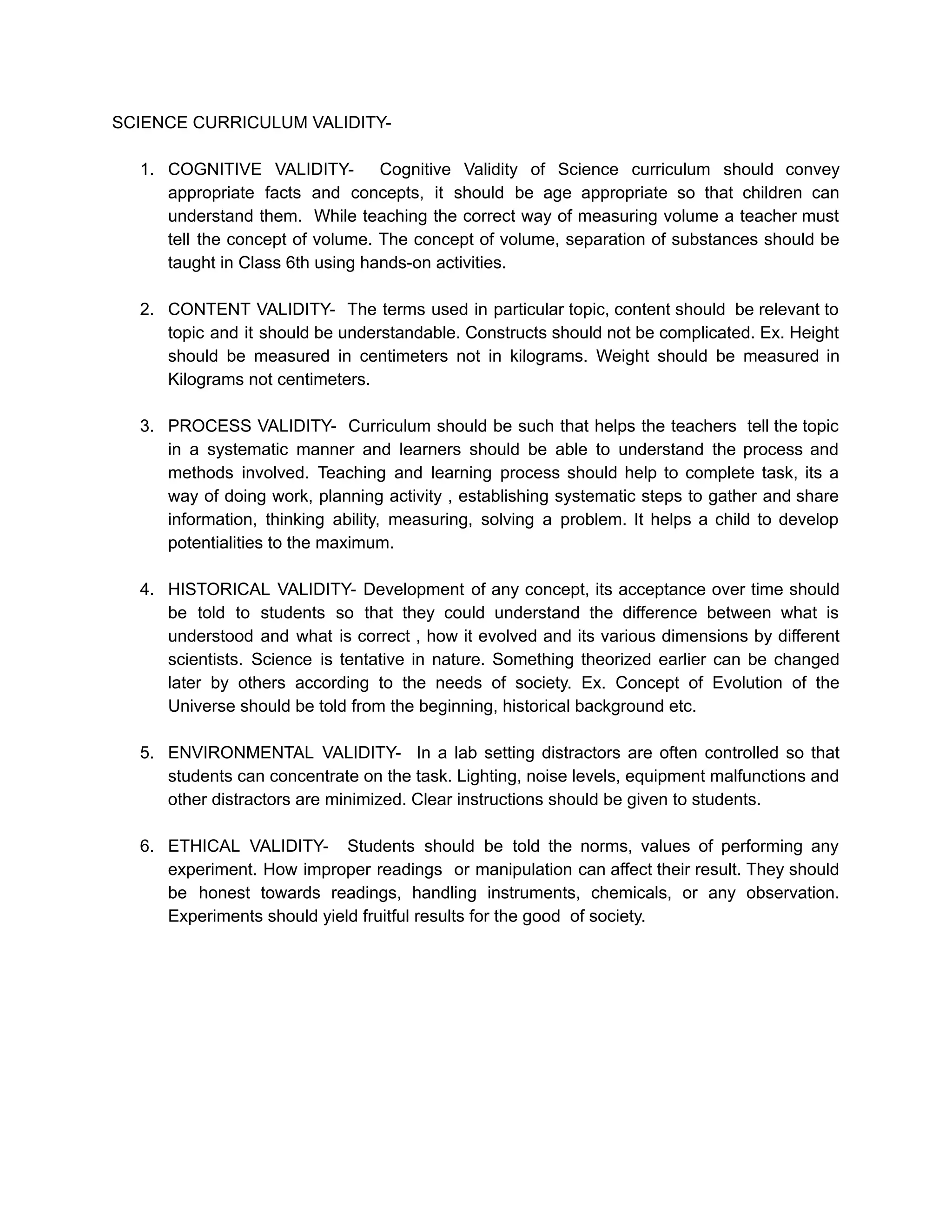 Validity in science by Garima Tandon | PDF