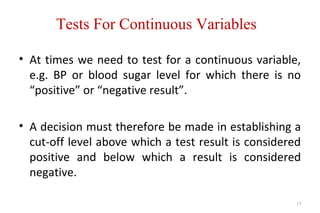 Validity of a screening test | PPT