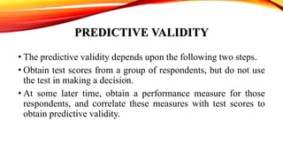 Validity of Assessment Tools | PPTX