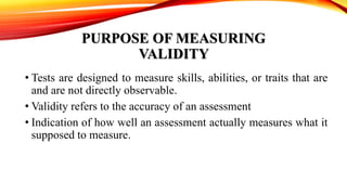 Validity of Assessment Tools | PPTX