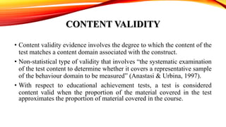 Validity of Assessment Tools | PPTX