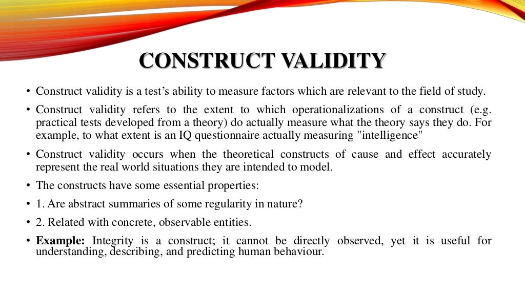 Validity of Assessment Tools