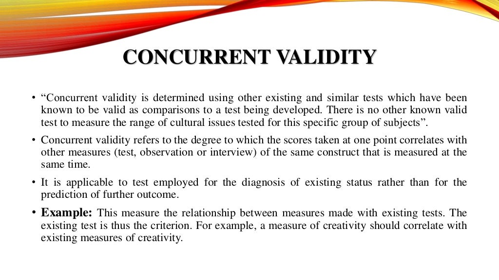 Validity of Assessment Tools