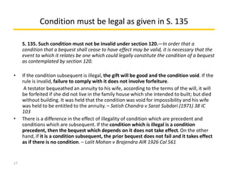 Validity of contingent and conditional bequests | PPSX