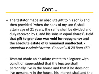 Validity of contingent and conditional bequests | PPSX