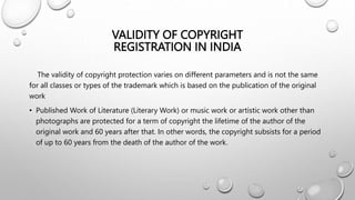 VALIDITY OF COPYRIGHT COPYRIGHT COPYRIGHT | PPT