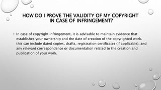 VALIDITY OF COPYRIGHT COPYRIGHT COPYRIGHT | PPT