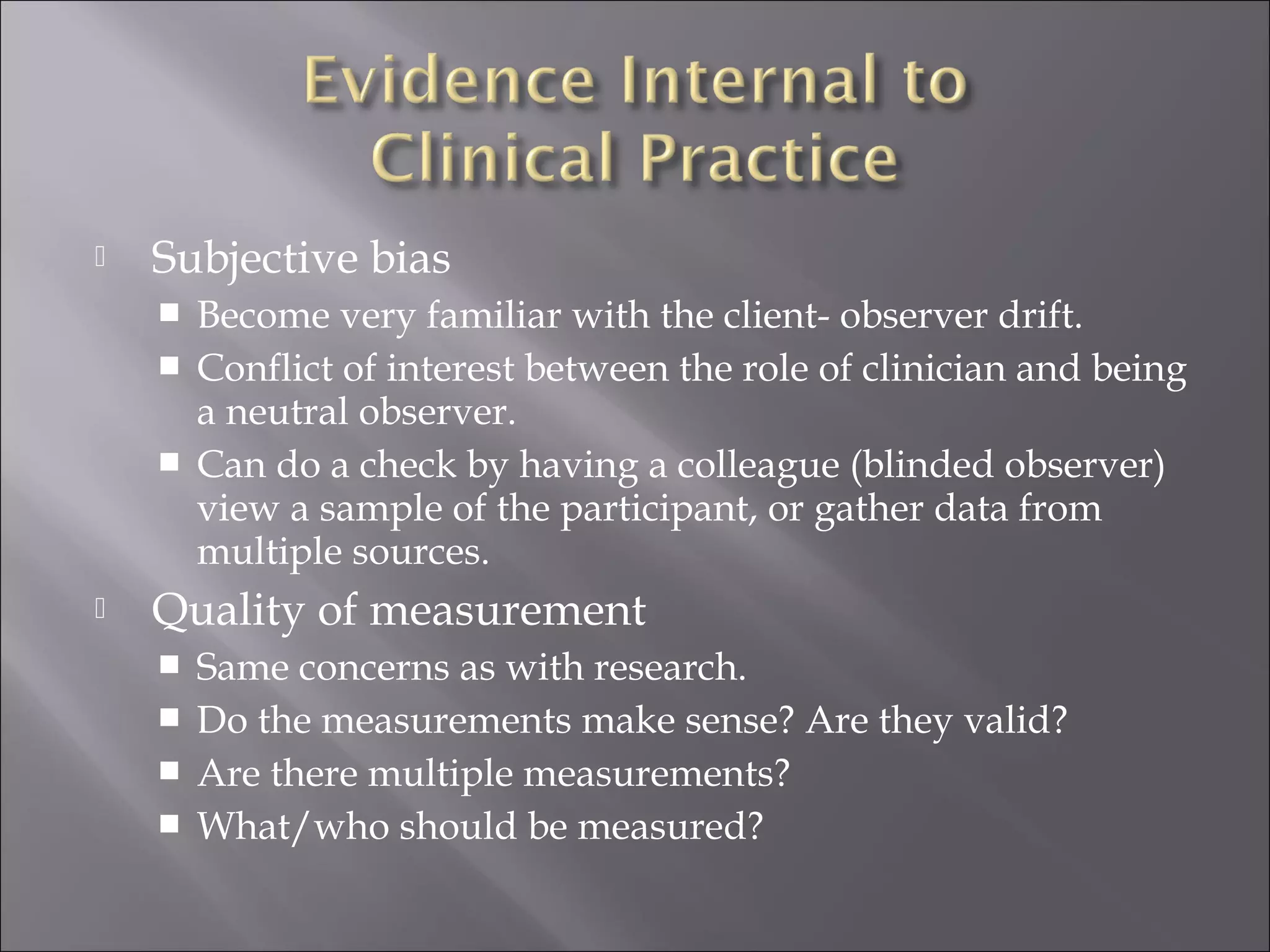 Validity of Evidence | PPT