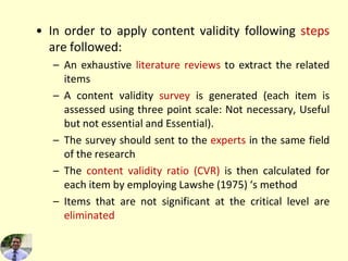 Validity of instrument | PDF
