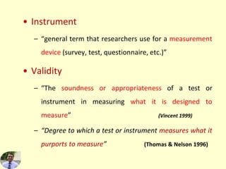 Validity of instrument | PDF