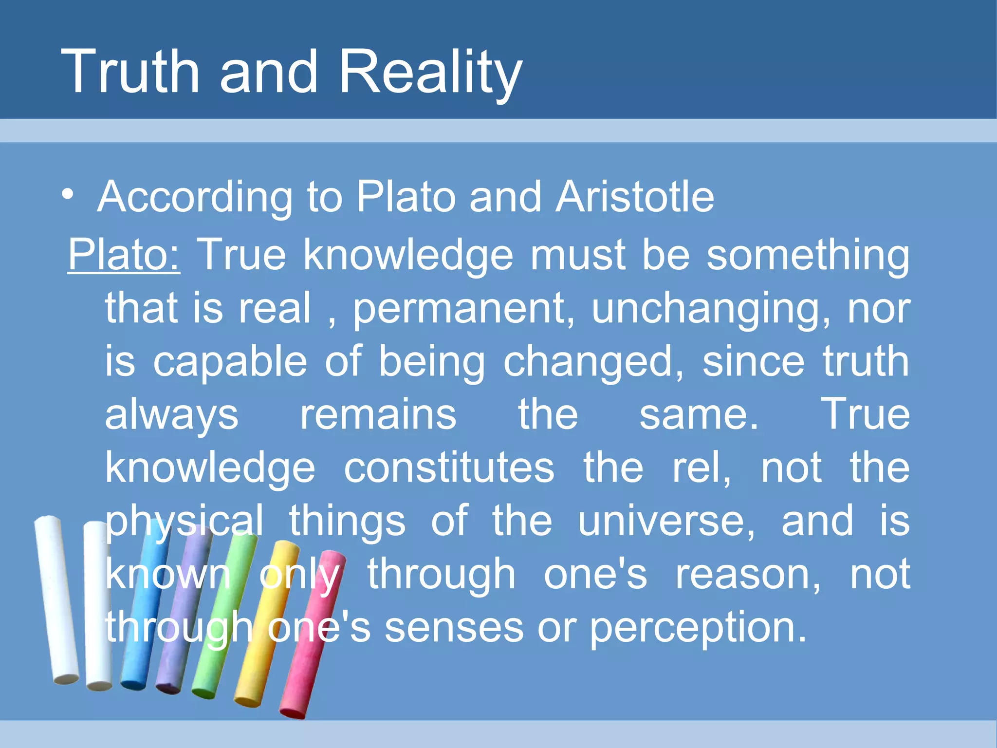 Philosophy - Validity of knowledge | PPT