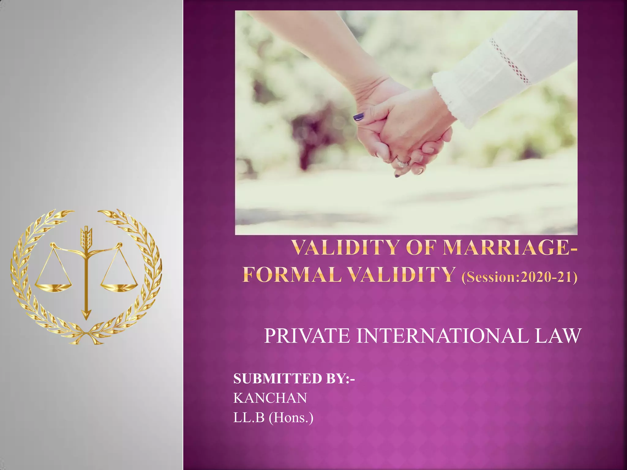 Validity of marriage formal validity | PDF