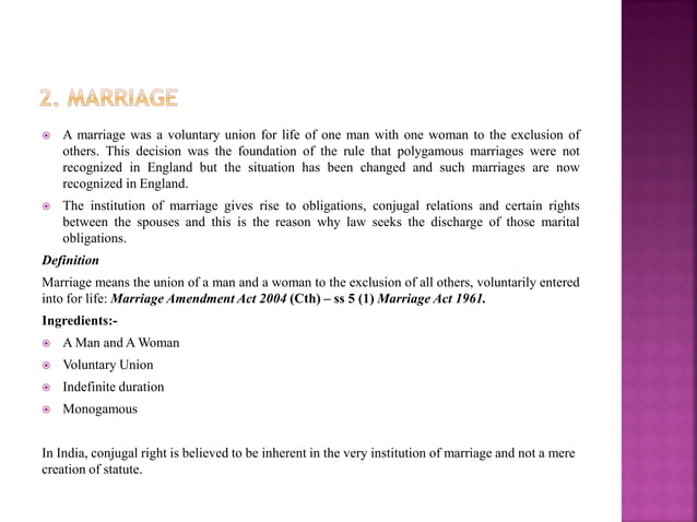 Validity of marriage formal validity | PDF