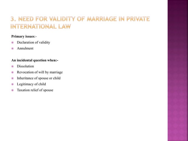 Validity of marriage formal validity | PDF