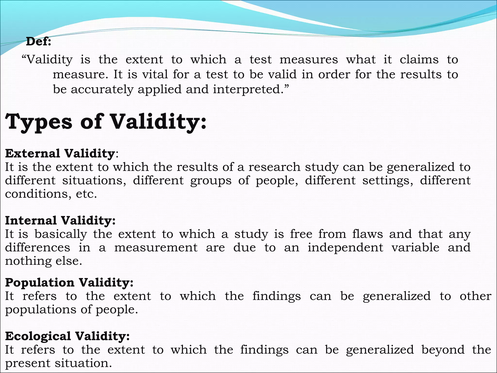 Validity of problems | PPT | Educational Assessment | Education