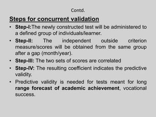 Validity of test | PPTX