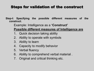 Validity of test | PPTX