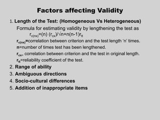 Validity of test | PPTX