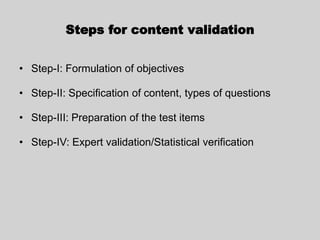 Validity of test | PPTX