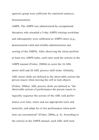 Validity of Using the Assessment of Motor and ProcessSkills .docx