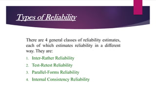 Validity & reliability | PDF