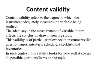 Research Instrument Validity & reliability.ppt