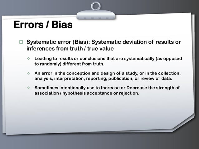 Validity, reliability and bias.research methodology | PPT