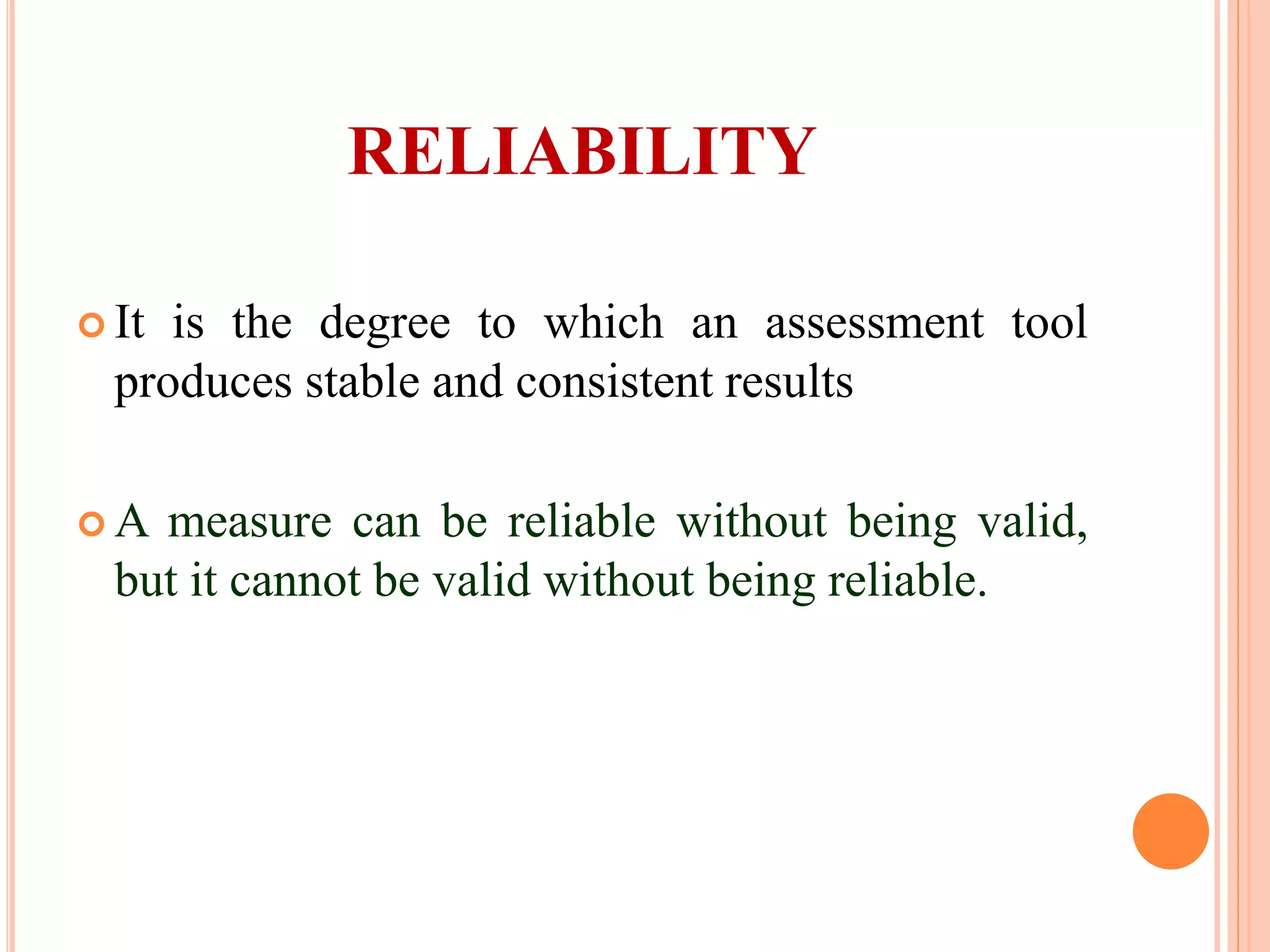 Validity, reliability and feasibility | PPTX