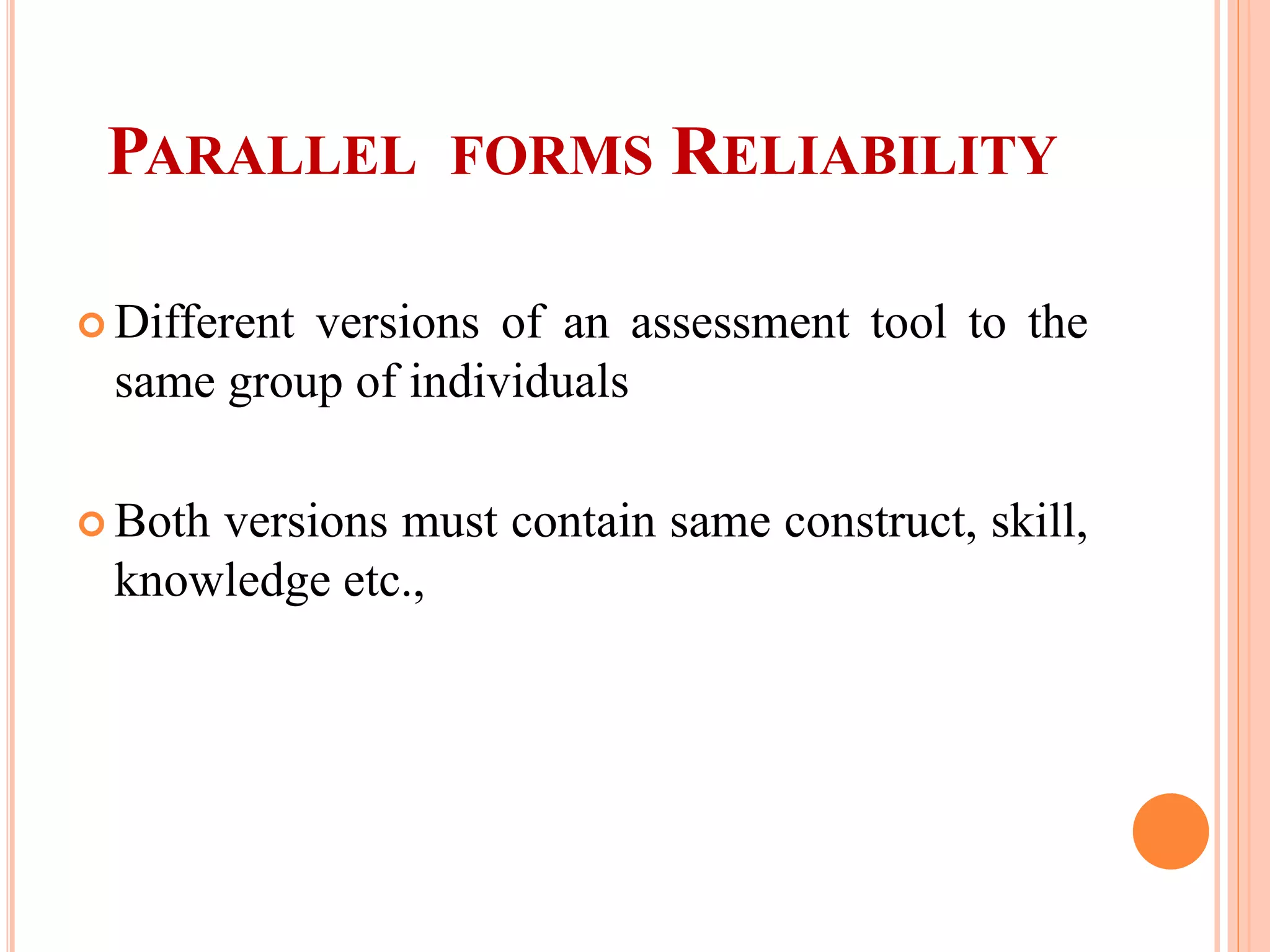 Validity, reliability and feasibility | PPTX